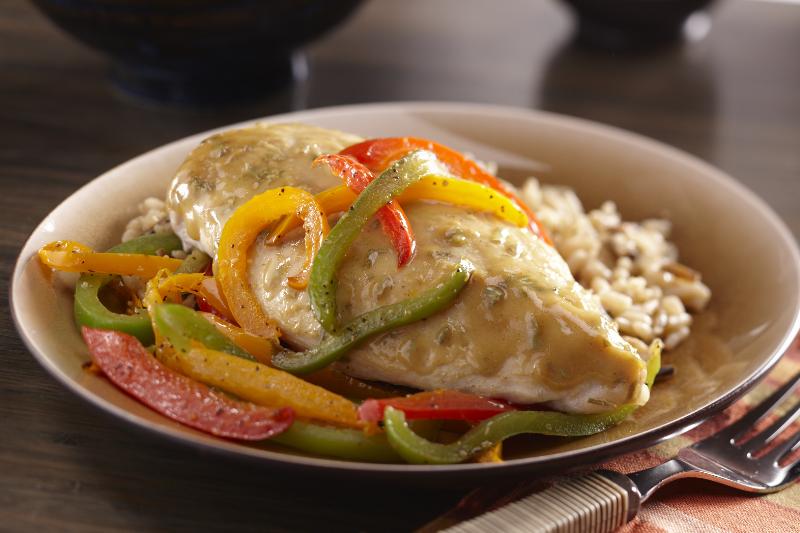 Dijon Glazed Chicken with Peppers - Durkee